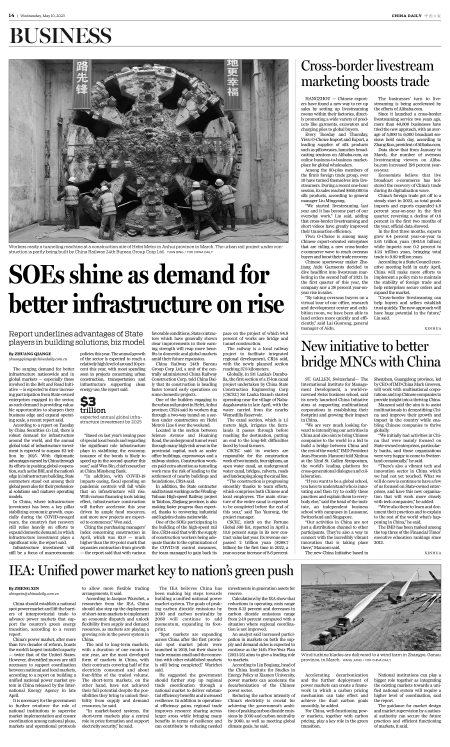 SOEs shine as demand for better infrastructure on rise - Chinadaily.com.cn