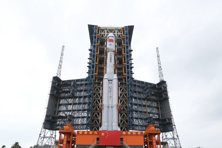 Rocket that will carry Tianzhou ship to space arrives at launch center ...